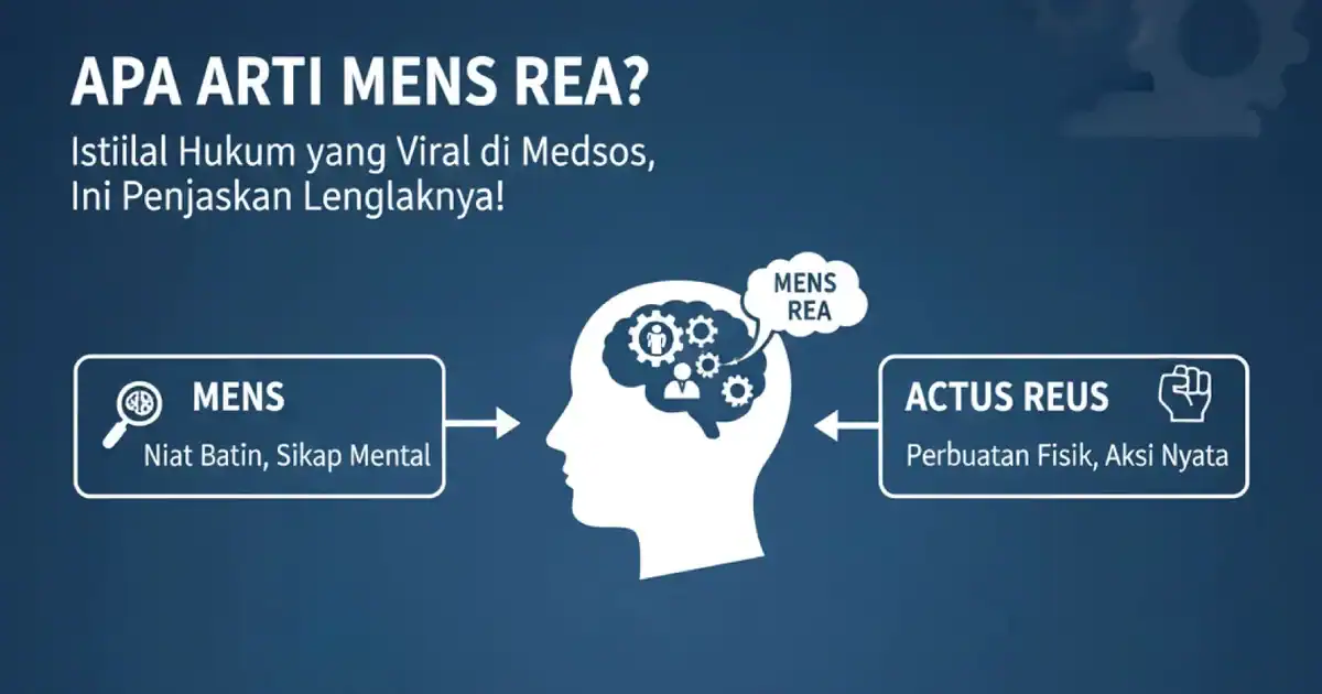 Apa Arti Mens Rea? Istilah Hukum yang Viral di Medsos